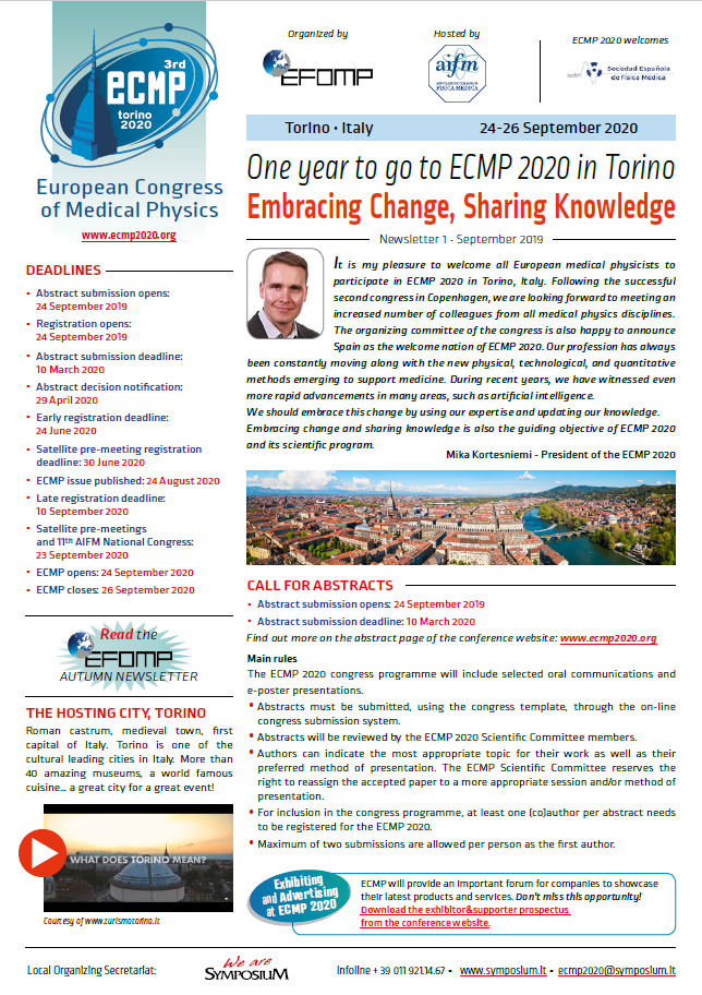 ECMP 2020, September 2020, Torino , Italy